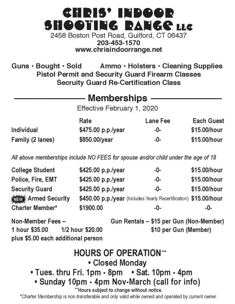 Indoor Gun Range Membership for Connecticut by Chris Indoor Range & Gun ...